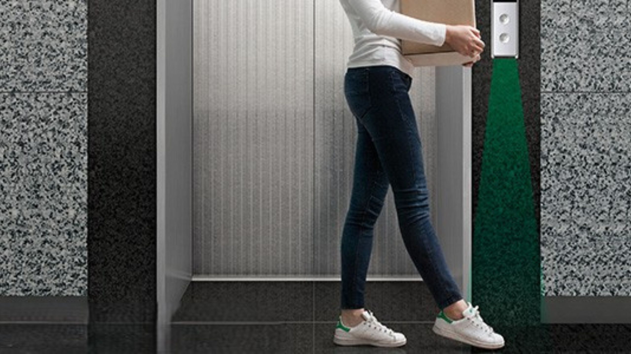Touchless footbutton by Hyundai elevator - Digital Power City Ltd